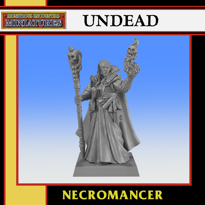 3D Printable UNDEAD: Necromancer 1 by Monstrous Encounters