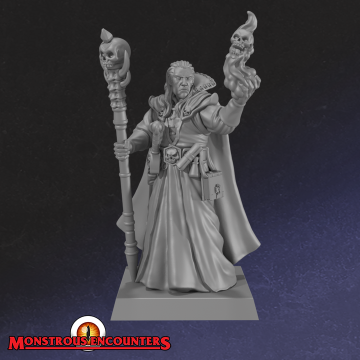 3D Printable Undead Necromancer 1 by Monstrous Encounters