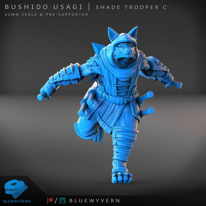 3D Printable Bushido Usagi - Shade Trooper C by BlueWyvern