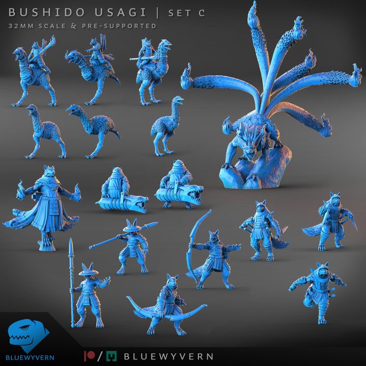 3D Printable Bushido Usagi - Complete Set C by BlueWyvern