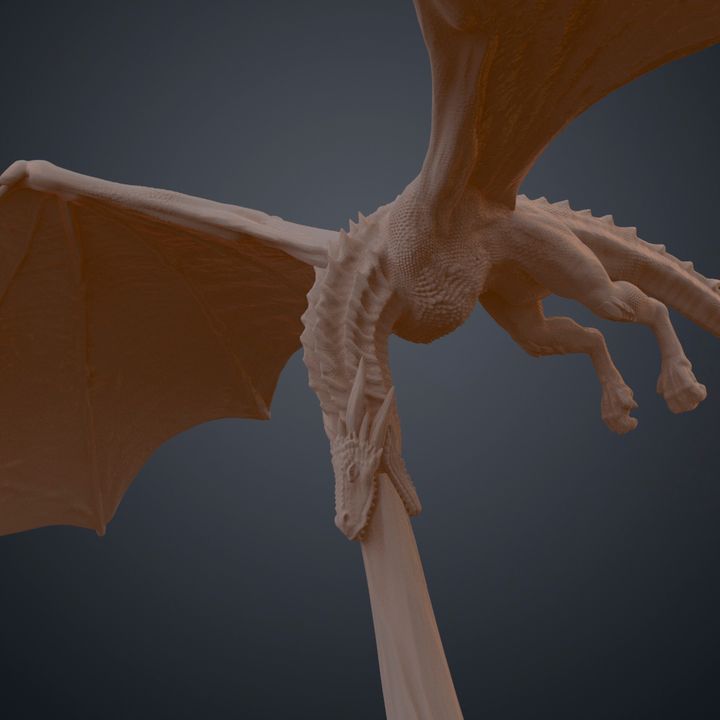 3D Printable Flying Dragon Book Nook by 3Demon