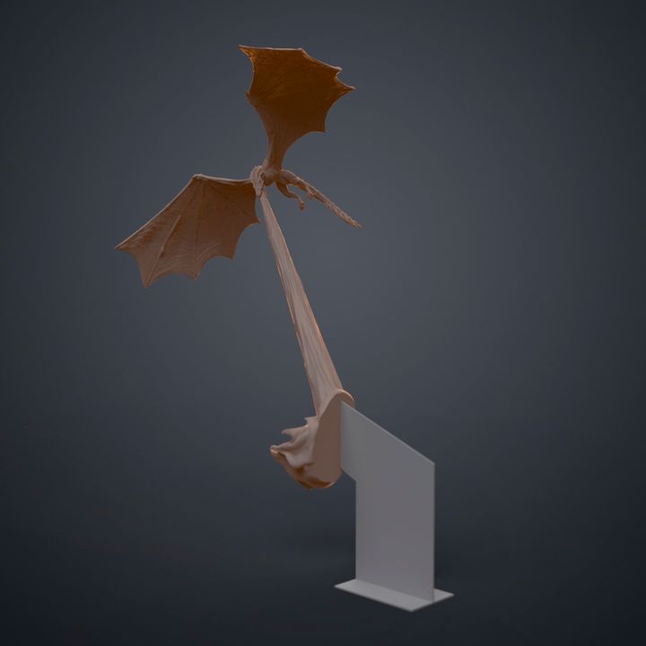 3D Printable Flying Dragon Book Nook by 3Demon