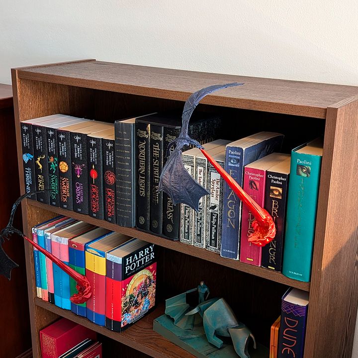 3D Printable Flying Dragon Book Nook by 3Demon