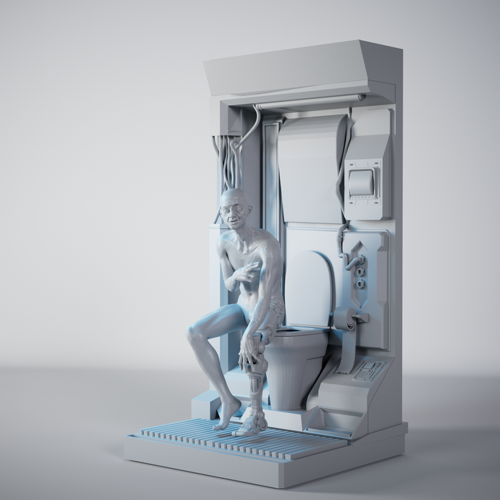 3D Printable High-Quality STL File - Cyberpunk Markus Diorama 3D Model ...