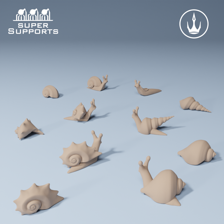 3D Printable Snails 1 by The King of Bits