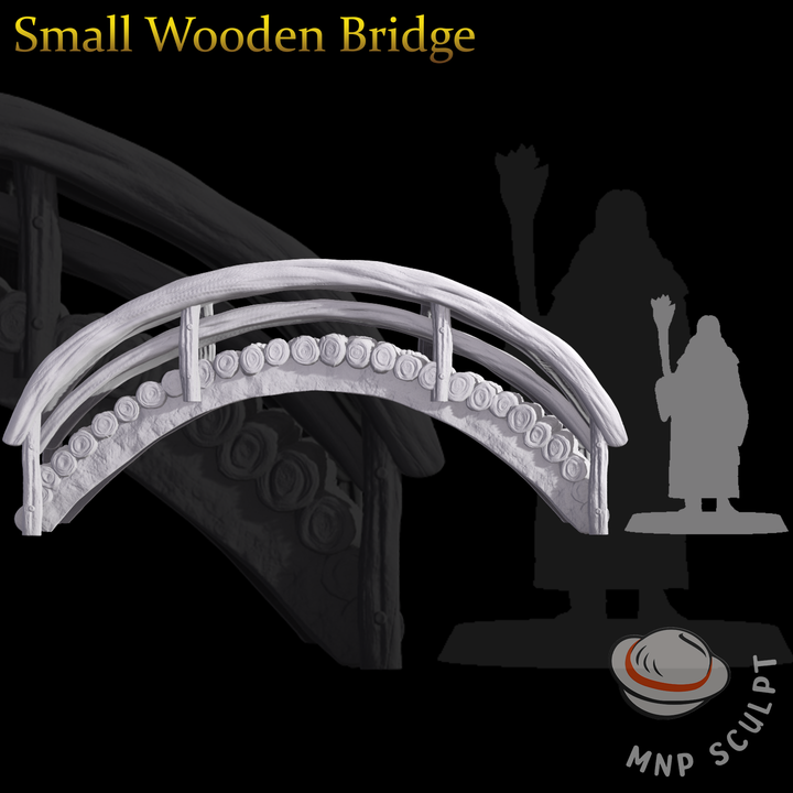 3D Printable Small Wooden Bridge by MNP Sculpt