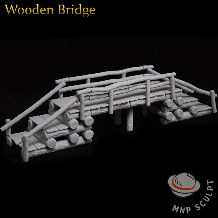 3D Printable Wooden Bridge by MNP Sculpt