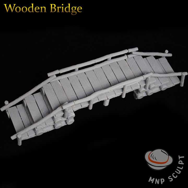 3D Printable Wooden Bridge by MNP Sculpt
