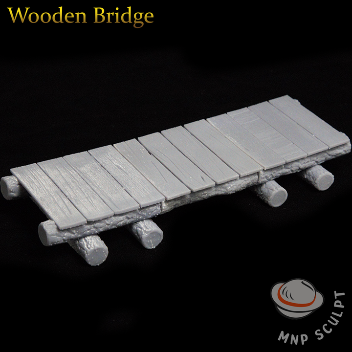3D Printable Wooden Bridge by MNP Sculpt