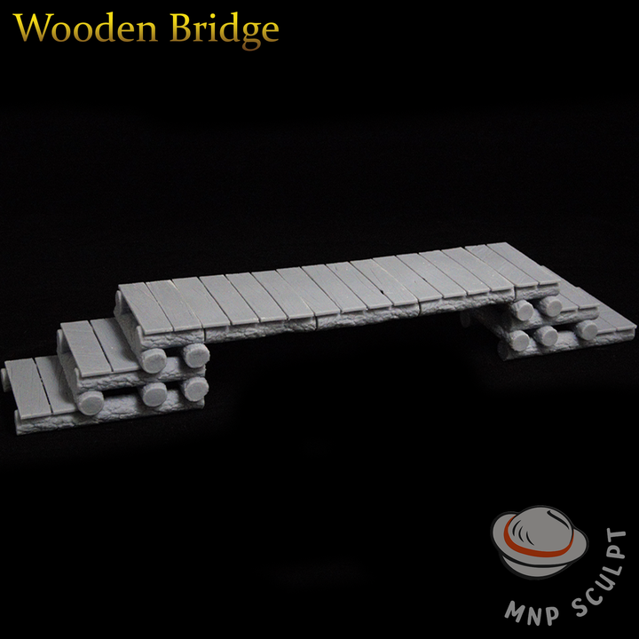 3D Printable Wooden Bridge by MNP Sculpt