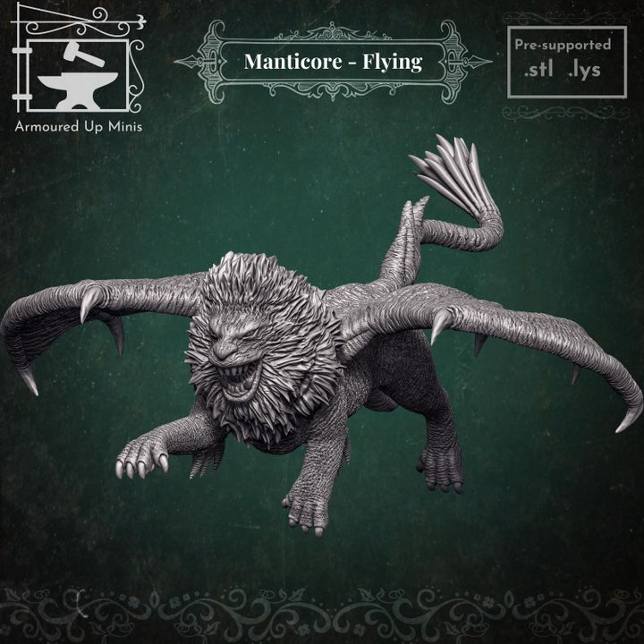 3D Printable Manticore - Flying by Armoured Up Minis