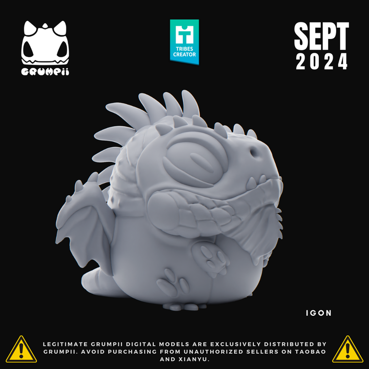 3D Printable Chubbii Grumpii - 2024 September Release by Grumpii