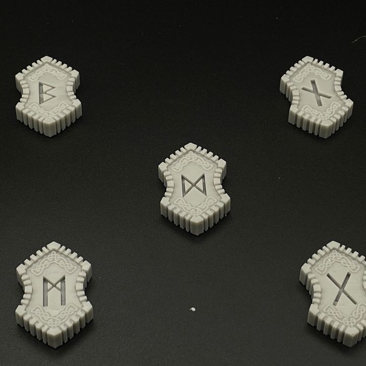 3D Printable 25 Viking Runes & 3 Antique Coins + Thematic Box by ...