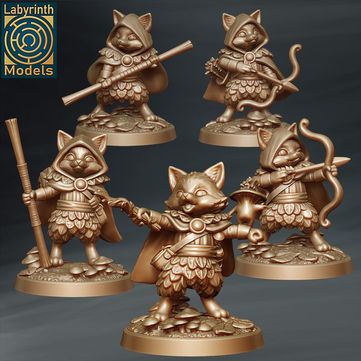 3D Printable Vulpines - 32mm scale by Labyrinth Models