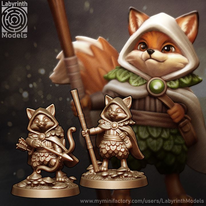 3D Printable Vulpines - 32mm scale by Labyrinth Models