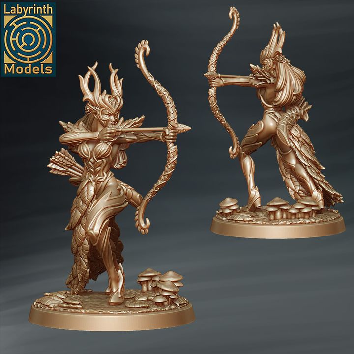 3D Printable Dryad Archers - 32mm scale by Labyrinth Models