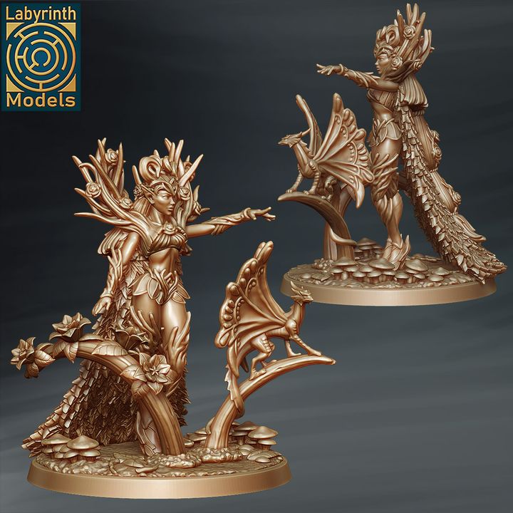 3D Printable Dryad Queen - 32mm scale by Labyrinth Models