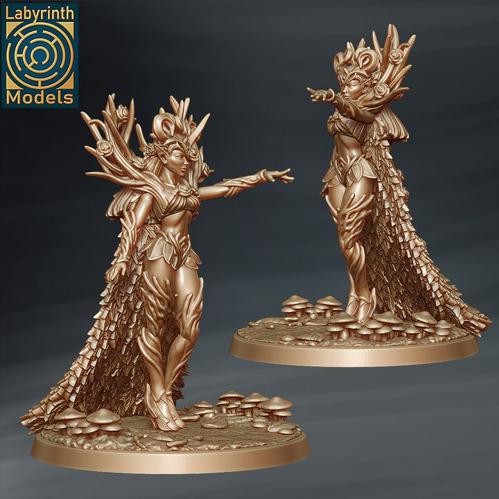 3D Printable Dryad Queen - 32mm scale by Labyrinth Models