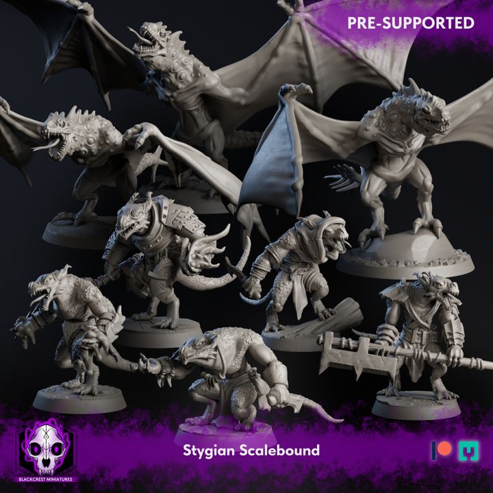 3D Printable Stygian Scalebound | September 2024 Release ( 8 Models) by ...