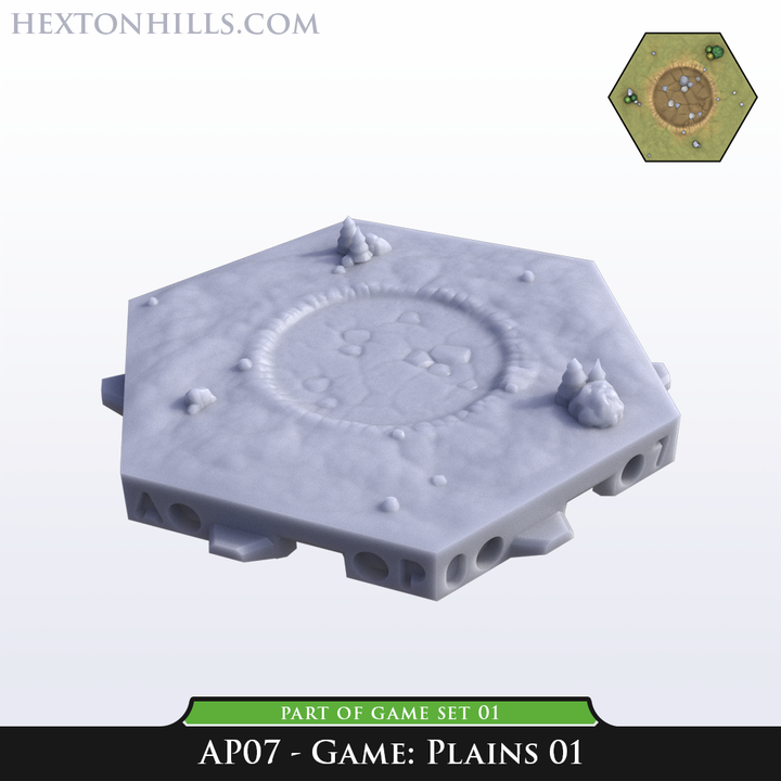 3D Printable Game : Plains 01 - AP07 by Hexton Hills