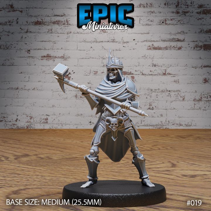 3D Printable Skeleton Leader Set / Undead Soldier / Evil Skelet Warrior ...