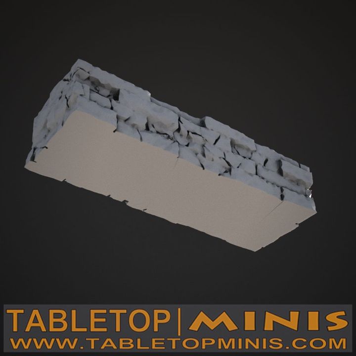 3D Printable Old Stone Platform Half Height by TableTopMinis