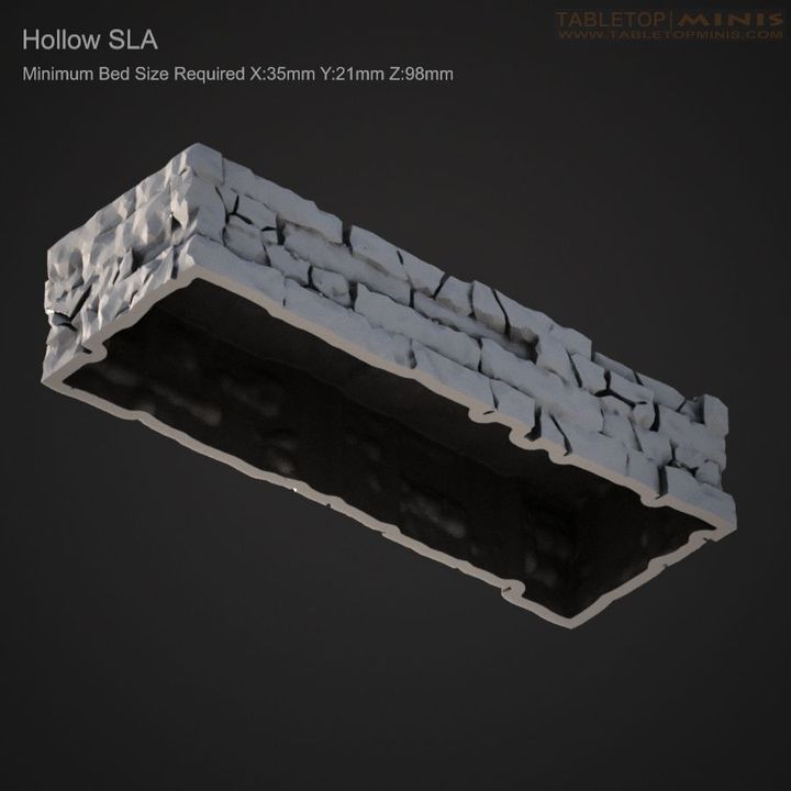 3D Printable Old Stone Platform Half Height by TableTopMinis