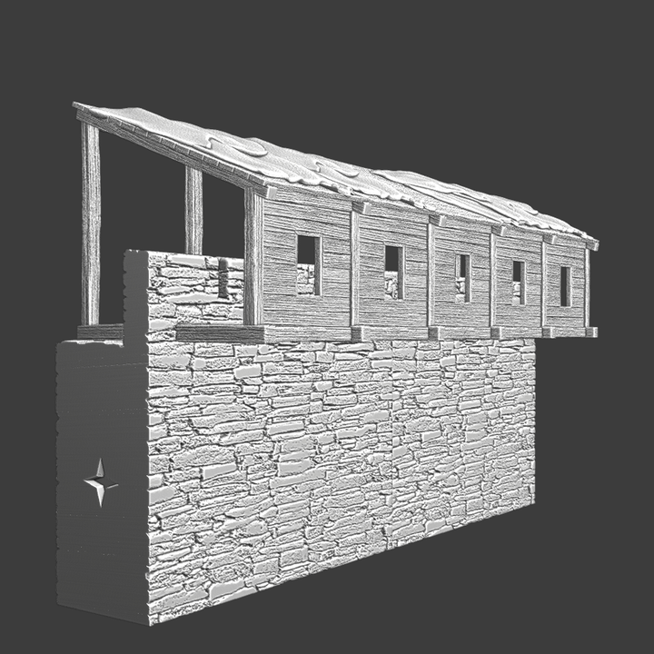 3D Printable Modular Castle System - Wooden battlements (click-on) by ...