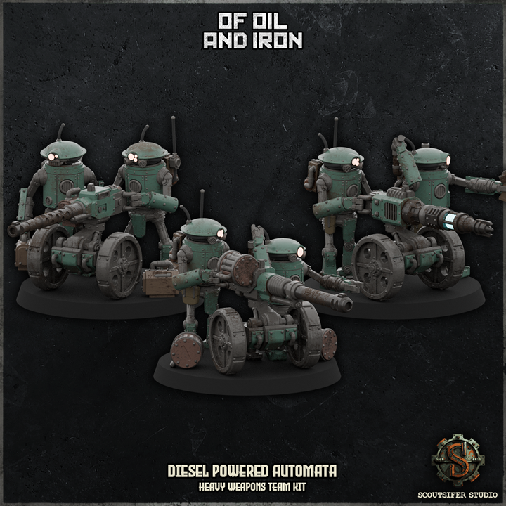 3D Printable Diesel Powered Automata - Heavy Weapons Team Kit by ...