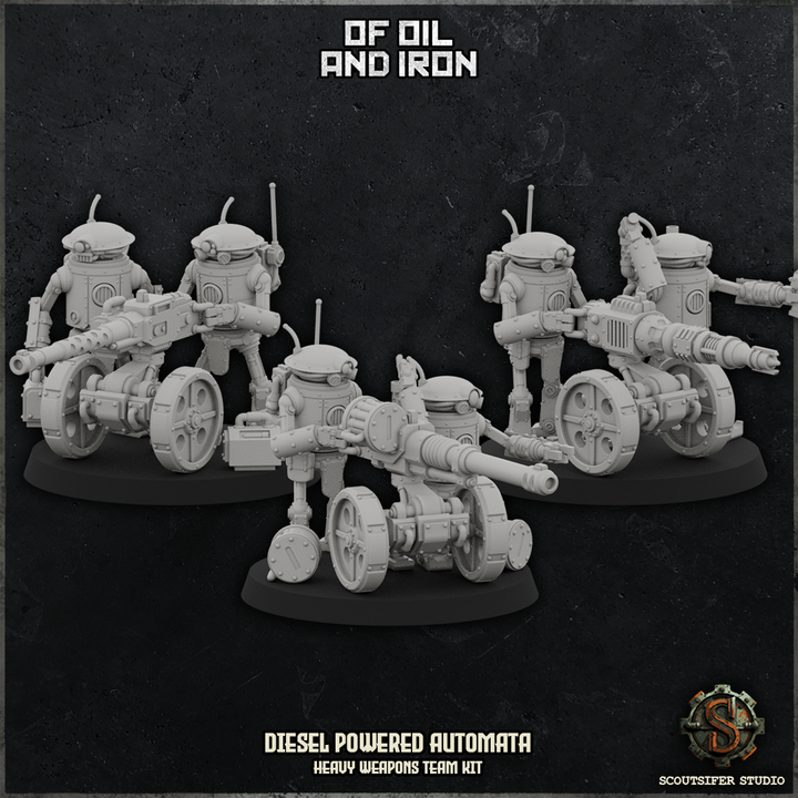 3D Printable Diesel Powered Automata - Heavy Weapons Team Kit by ...