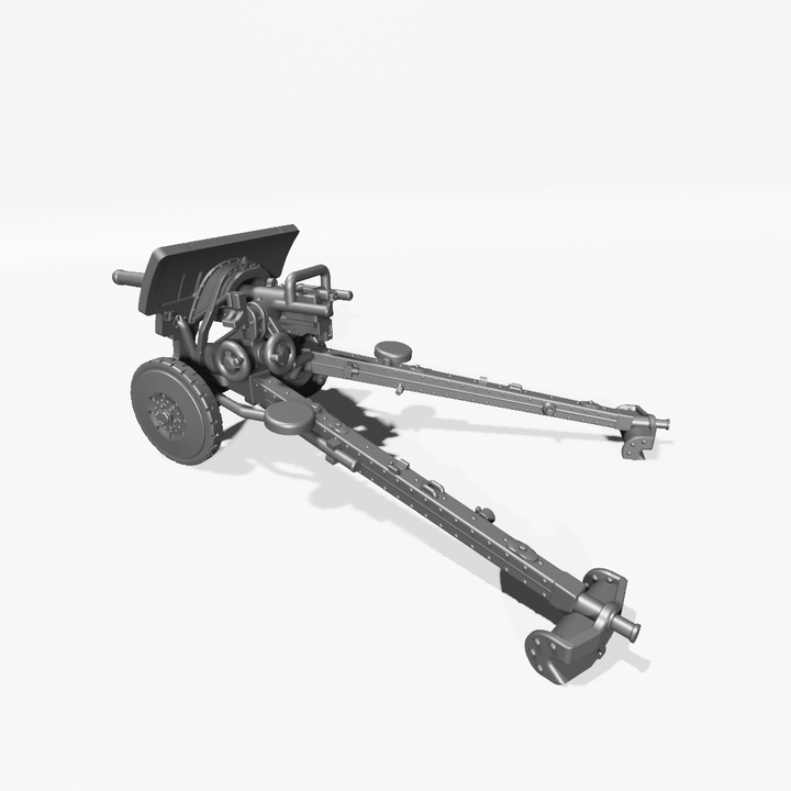 3D Printable Anti-tank gun FRC 47 mm Model 1931 (Belgium, Interwar+WW2 ...
