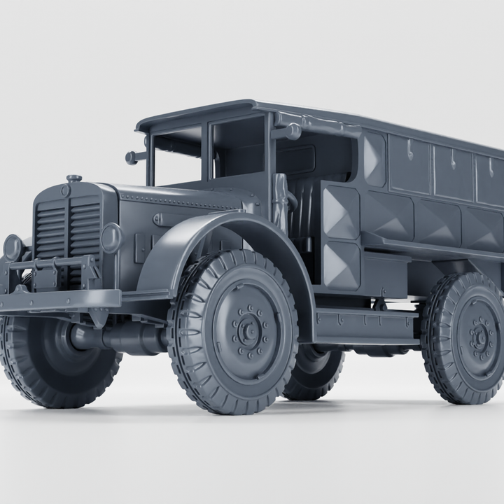 3D Printable Artillery Tractor Brossel TAL 4x4 (Belgium, WW2) by Wargame3d