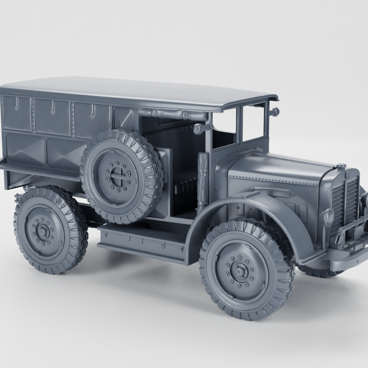 3D Printable Artillery Tractor Brossel TAL 4x4 (Belgium, WW2) by Wargame3d