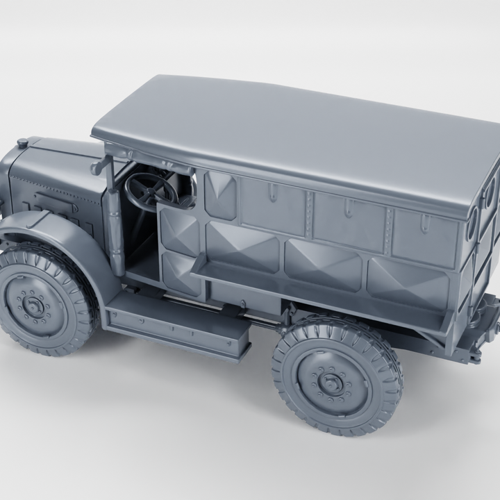 3D Printable Artillery Tractor Brossel TAL 4x4 (Belgium, WW2) by Wargame3d