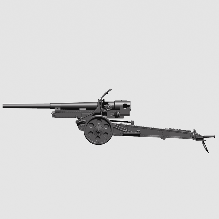 3D Printable Heavy field gun 15 cm Kanone 16 (Belgium+Germany, WW1 ...