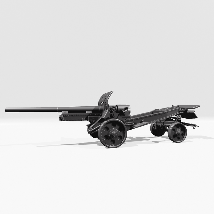 3D Printable Heavy field gun 15 cm Kanone 16 (Belgium+Germany, WW1 ...