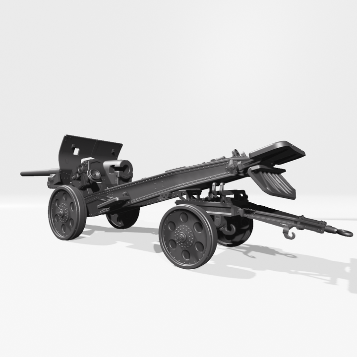 3D Printable Heavy field gun 15 cm Kanone 16 (Belgium+Germany, WW1 ...