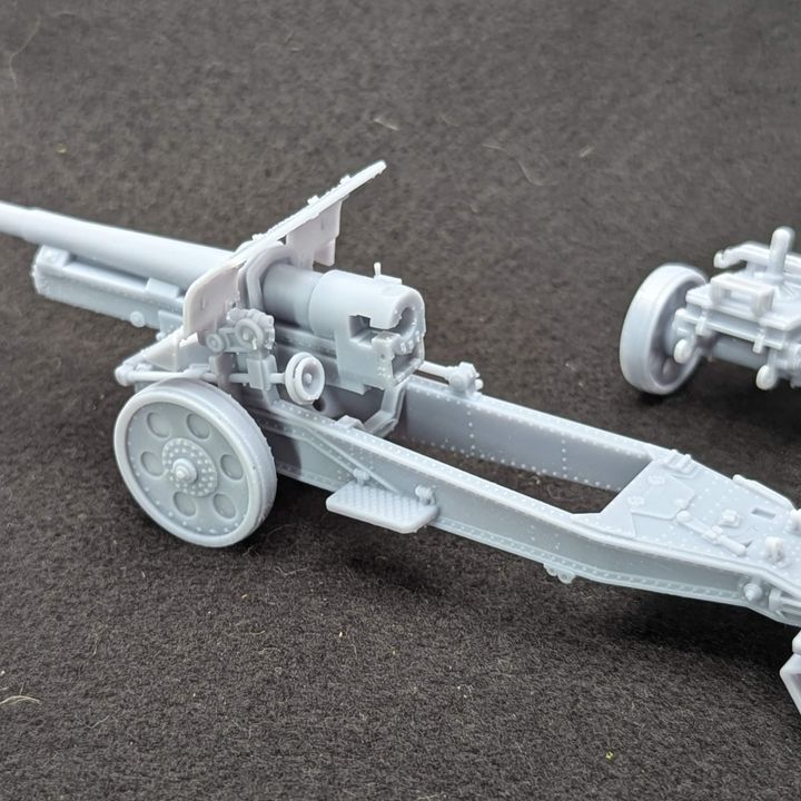 3D Printable Heavy field gun 15 cm Kanone 16 (Belgium+Germany, WW1 ...