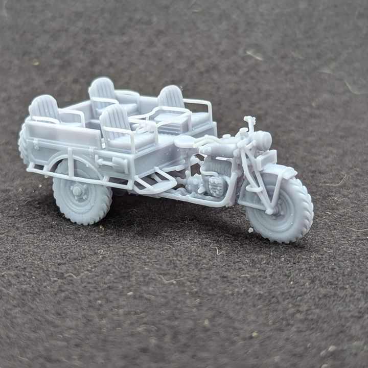 3D Printable Tricycle FN Tricar T3 + version with Browning 13.2mm AA ...