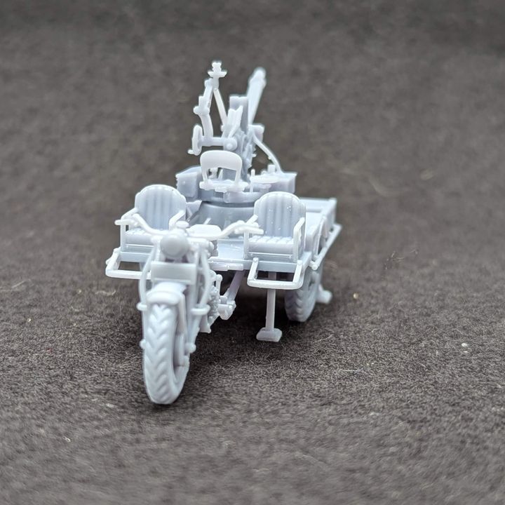 3D Printable Tricycle FN Tricar T3 + version with Browning 13.2mm AA ...