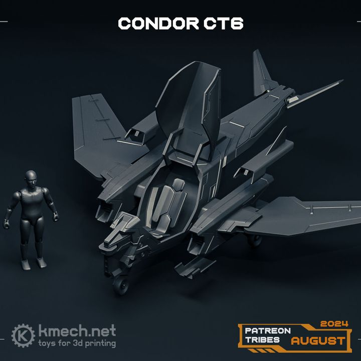 3D Printable CONDOR aircraft by Kmech