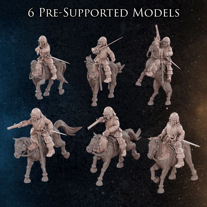 3D Printable Light Cavalry - English Civil War - Pike & Shot by ...