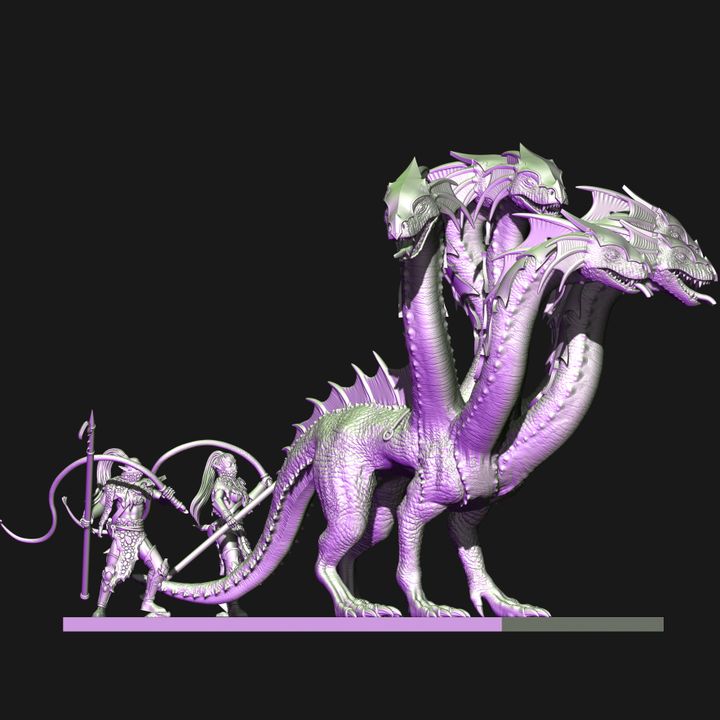 3D Printable Dark elves Hydra pose 2 (elf) by HoloMiniatures