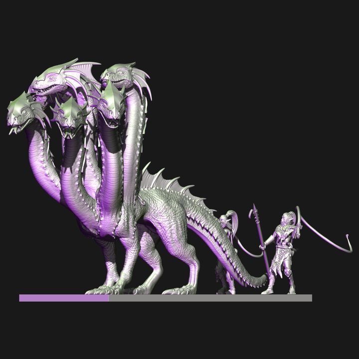 3D Printable Dark elves Hydra pose 2 (elf) by HoloMiniatures