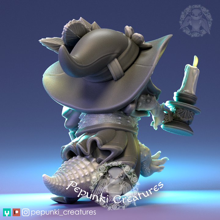 3D Printable Tokay Gecko Wizard by Pepunki Creatures