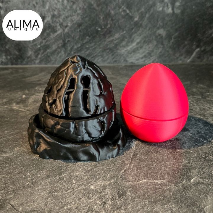 3D Printable Vulcanic dragon egg + night light by ALIMA UNIQUE DESIGNS