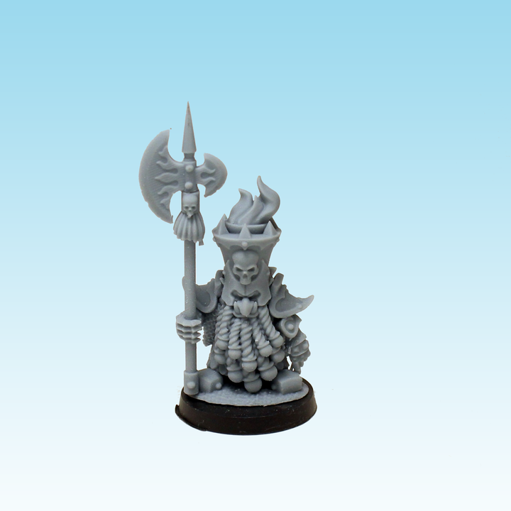 3D Printable Dwarf Fire Halberdier Standard by MOMminiatures
