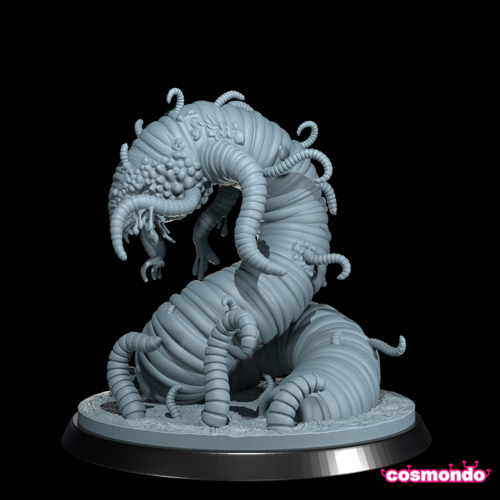 3D Printable Bayous Blightworm, Cosmic Horror Monster, Cthulhu by cosmondo