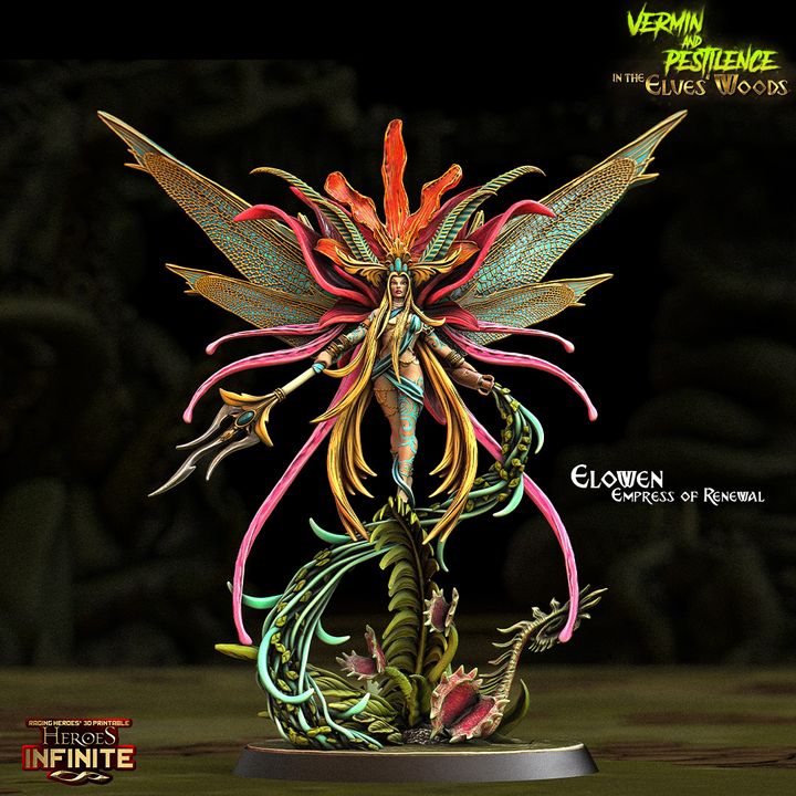 3D Printable Elowen, Empress of Renewal by Heroes Infinite