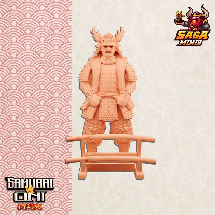 3D Printable Samurai Armor Display by Saga Miniatures